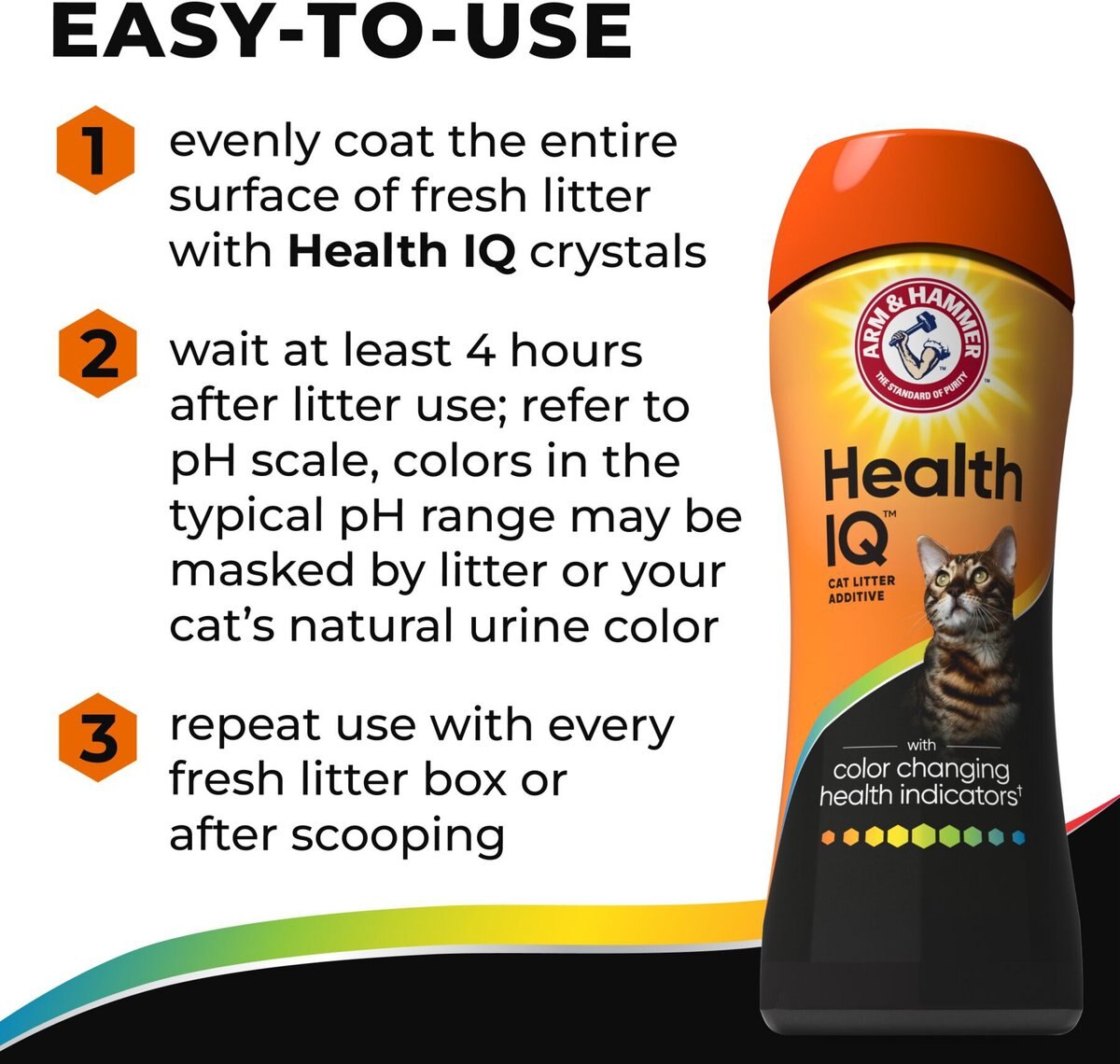 ARM & HAMMER LITTER Health IQ Cat Litter Additive with Color Changing ...