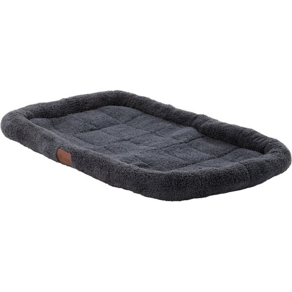 FRISCO Quilted Plush Dog Crate Mat, Gray, 36-in - Chewy.com