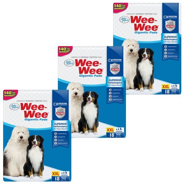 WEE-WEE Dog Pee Pads, 54 count - Chewy.com