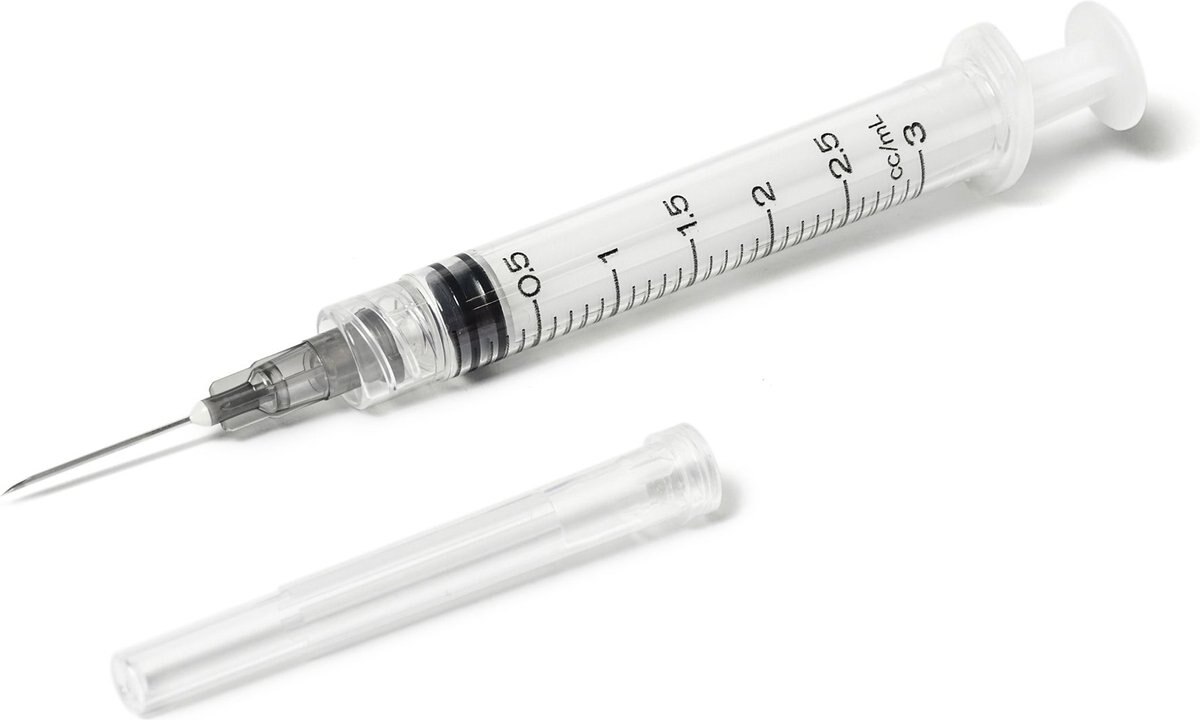 Sur-Vet Terumo Luer Lock Tip 3-cc Syringes with T.W. Needle, 22G x 0.75 ...