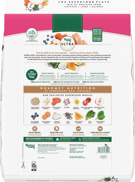 NUTRO Ultra Adult Small Breed Trio of Proteins High Protein Chicken ...