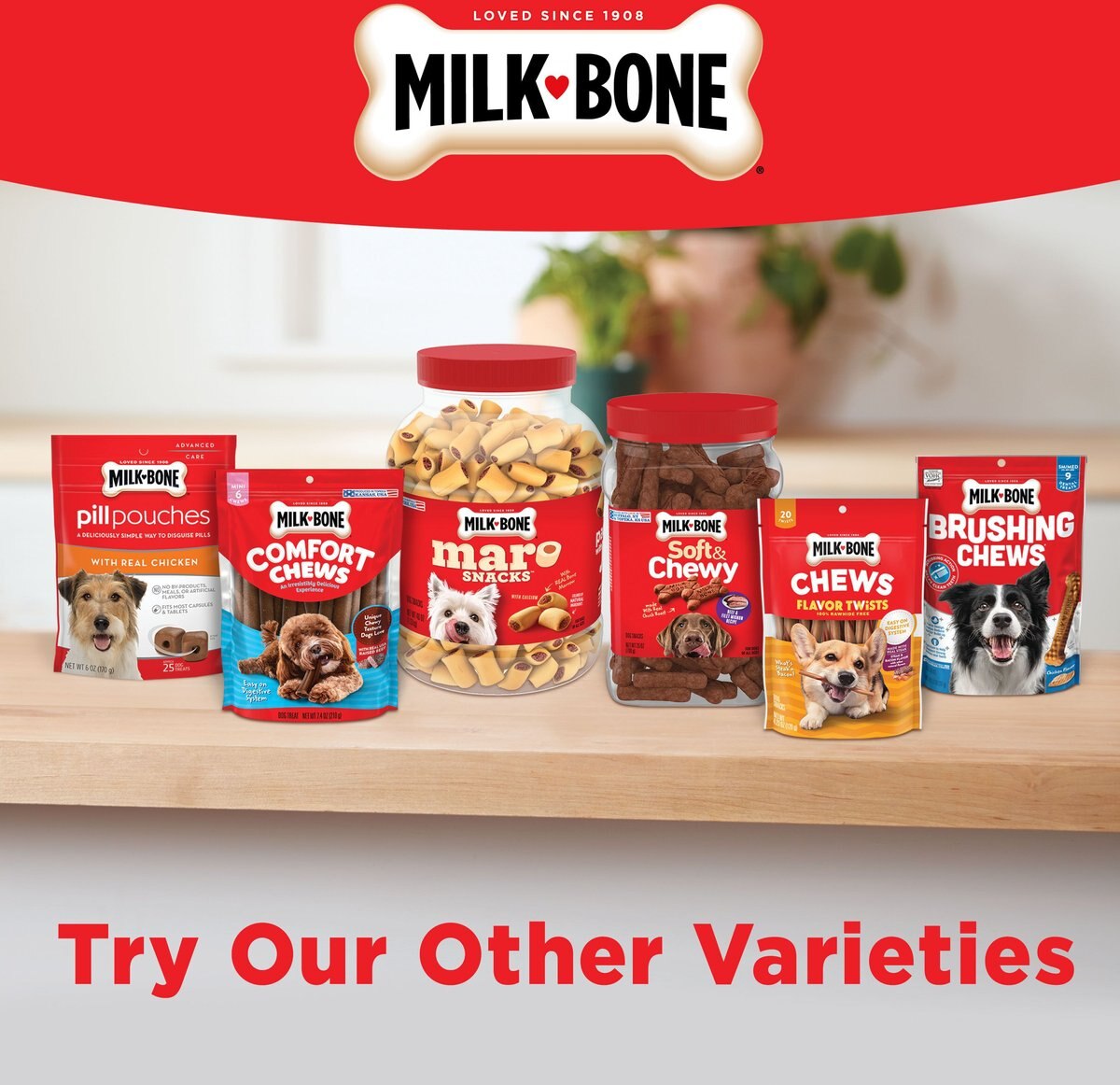 MILK-BONE Mini's Flavor Snacks Beef, Chicken & Bacon Flavored Biscuit ...