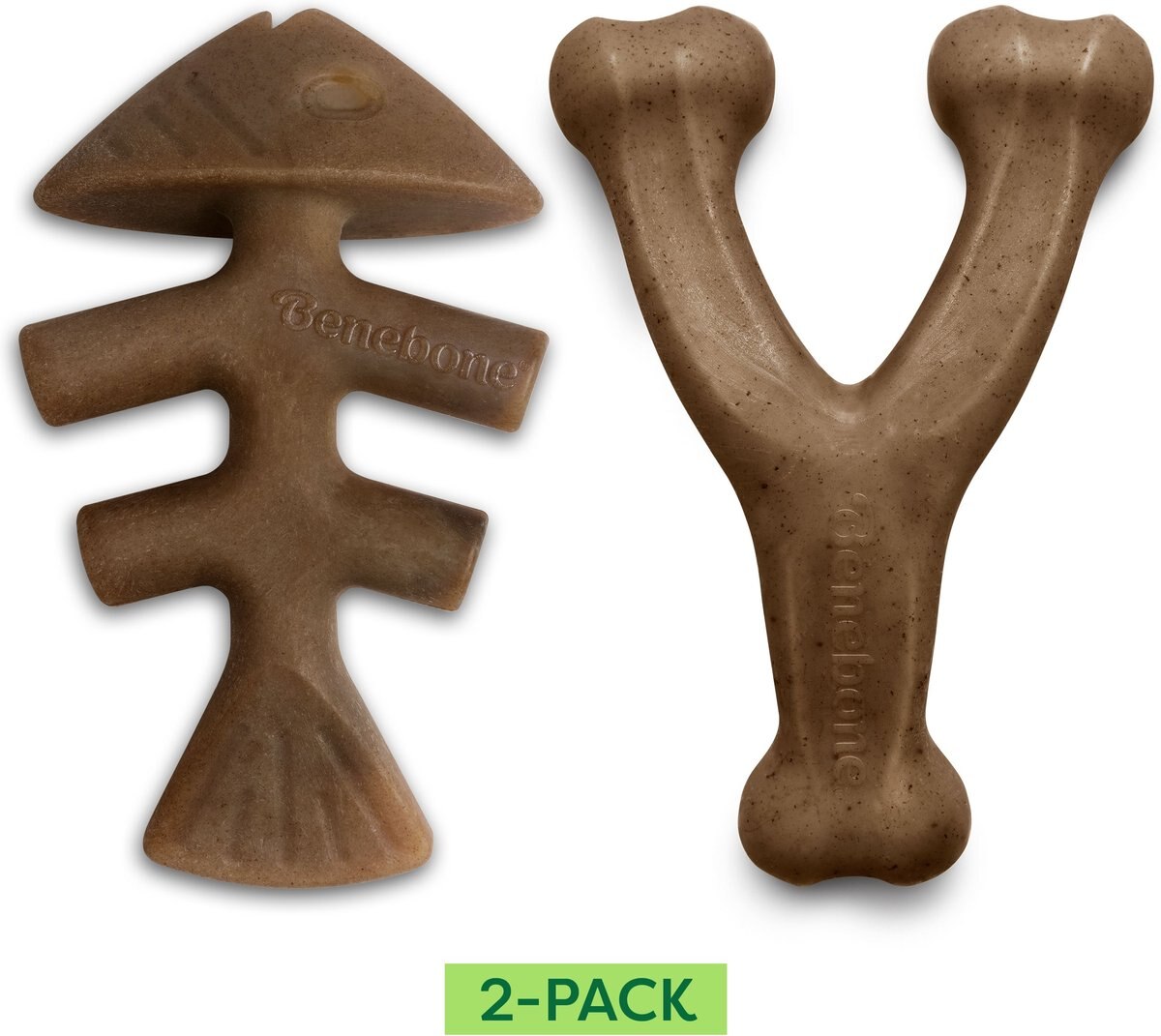BENEBONE 2-Pack Wishbone Fishbone Dog Chew Toy, Large - Chewy.com