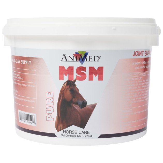ANIMED Pure MSM Joint Support Powder Horse Supplement, 5-lb tub - Chewy.com