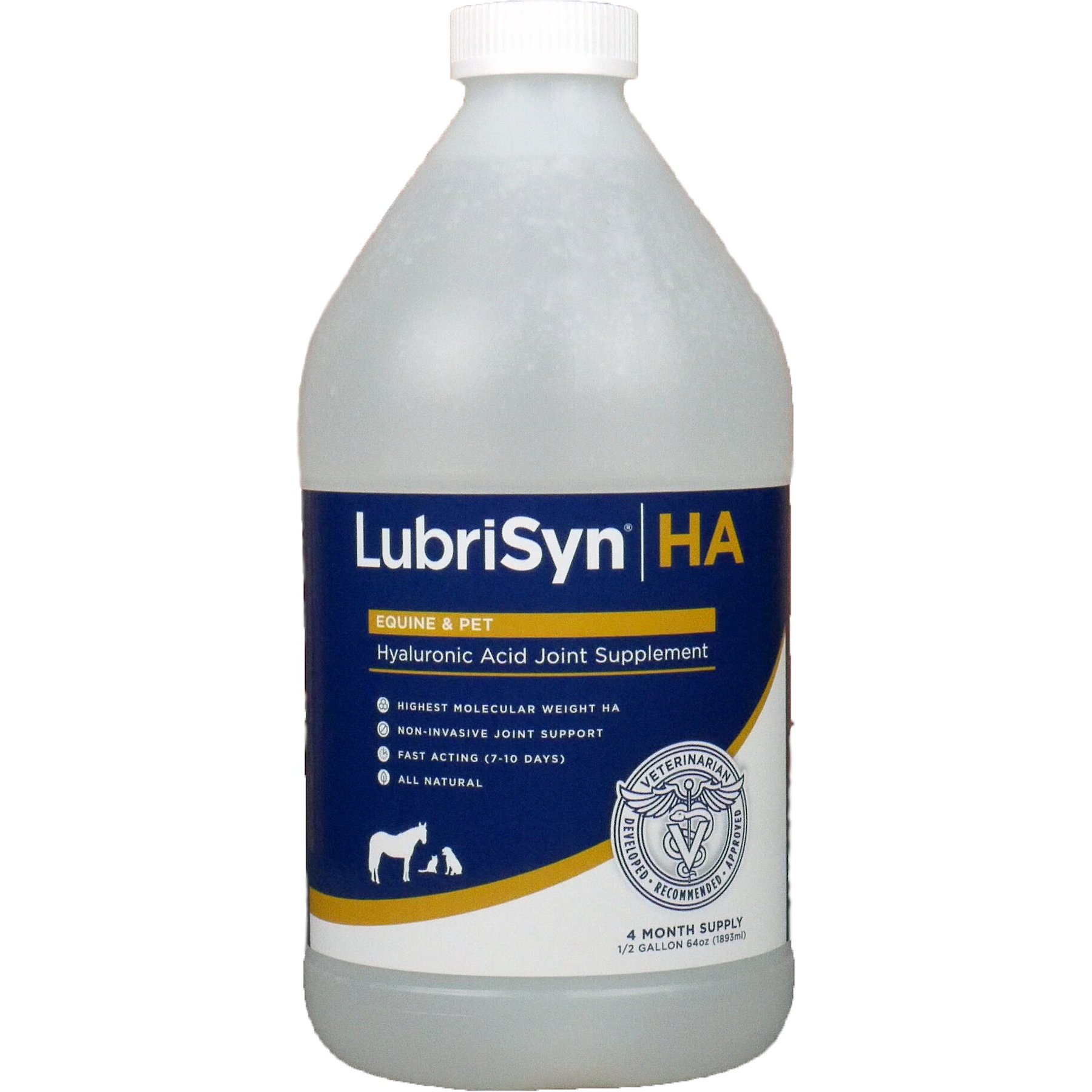 LUBRISYN HA Hyaluronic Acid Horse & Pet Joint Supplement, 64-oz bottle ...
