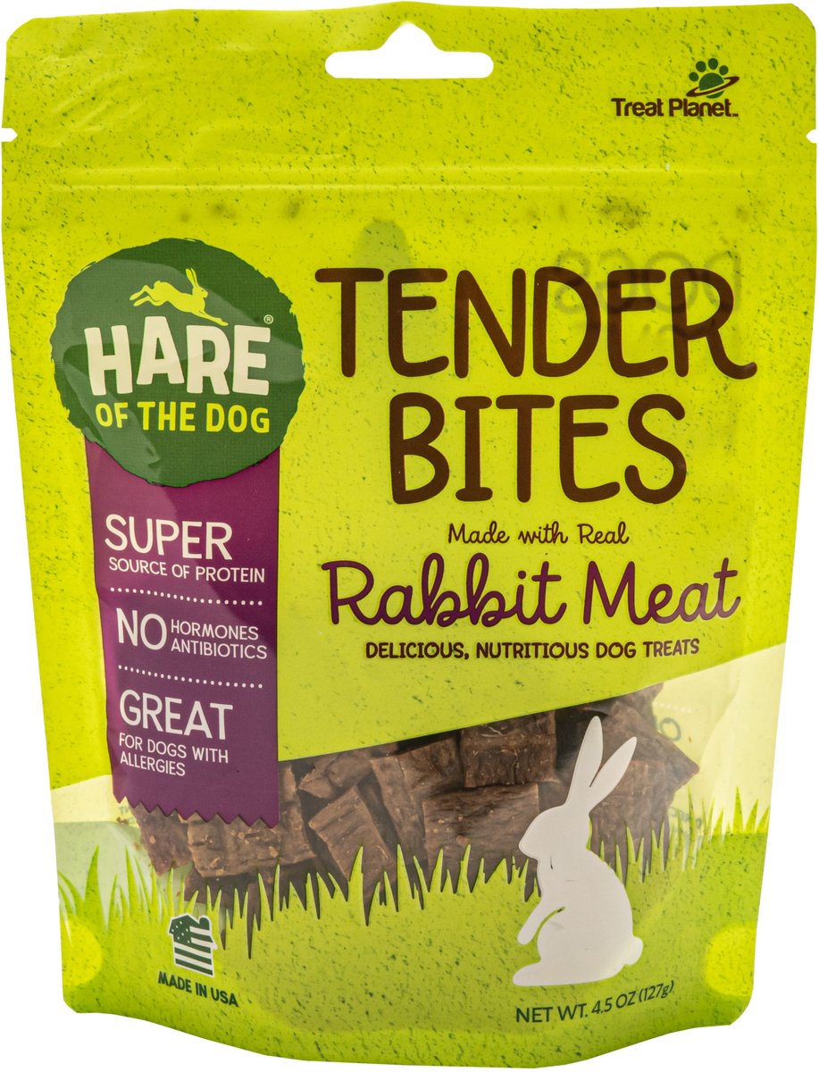 HARE OF THE DOG Rabbit Tender Bites Dog Jerky Treats, 4.5-oz bag ...