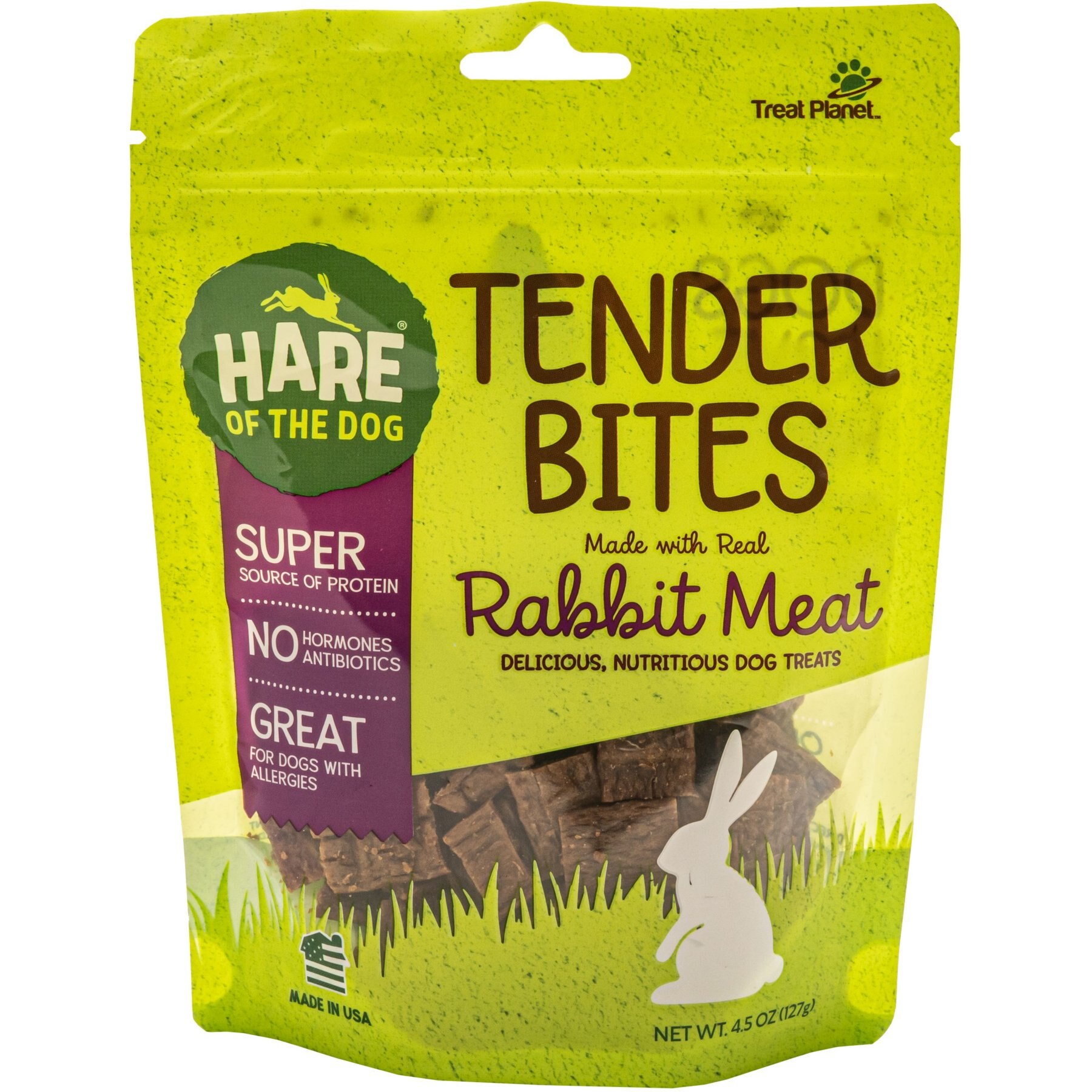 HARE OF THE DOG Rabbit Tender Bites Dog Jerky Treats, 4.5-oz bag ...