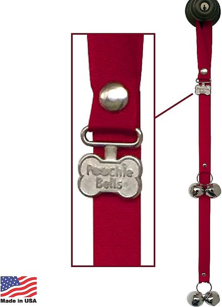 POOCHIEBELLS The Original Dog Training Potty Doorbell, Cherry Red ...