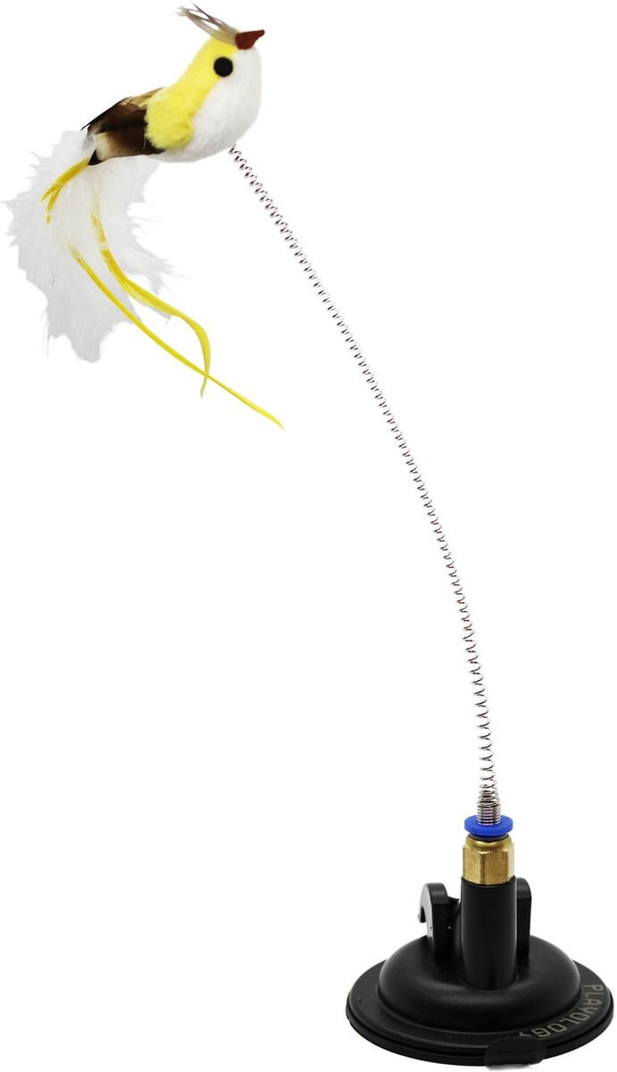 PLAYOLOGY Suction Cup Spring Bird Chaser Cat Toy - Chewy.com