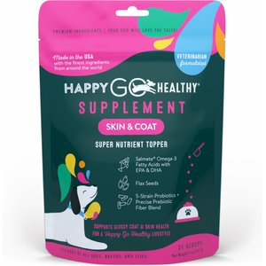 HAPPY GO HEALTHY Skin & Coat Mini Breed 21 Scoop Supplement for Dogs ...
