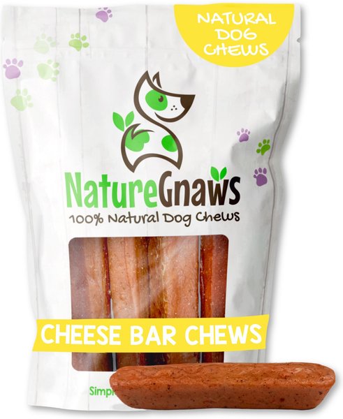 NATURE GNAWS Cheese and Chicken Bars Bones Dog Chew Treats, 4 count ...