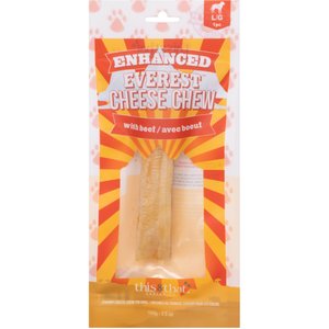 THIS AND THAT CANINE COMPANY Enhanced Large Everest Cheese Chew Beef ...