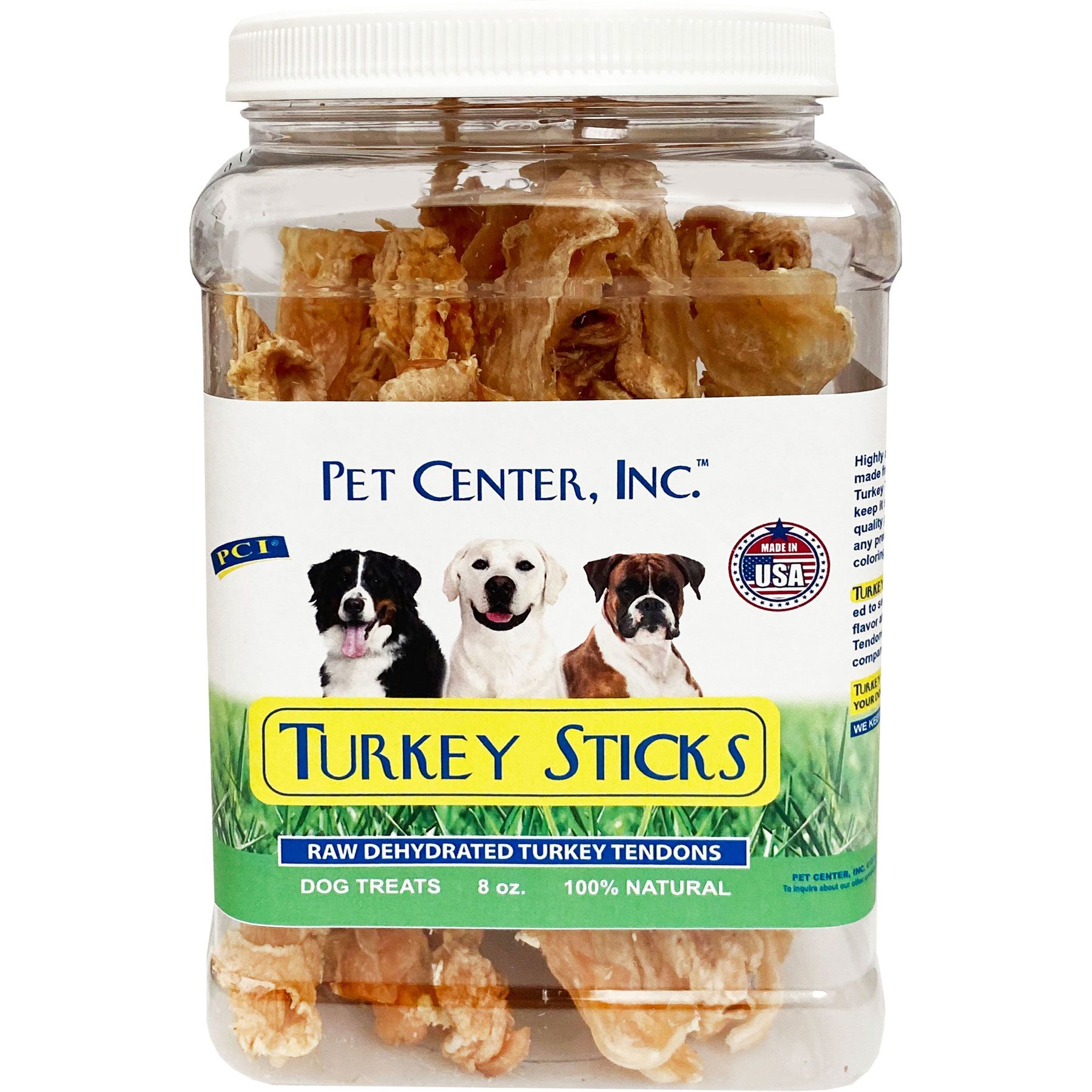 PET CENTER Turkey Sticks Dog Treats, 8-oz canister - Chewy.com