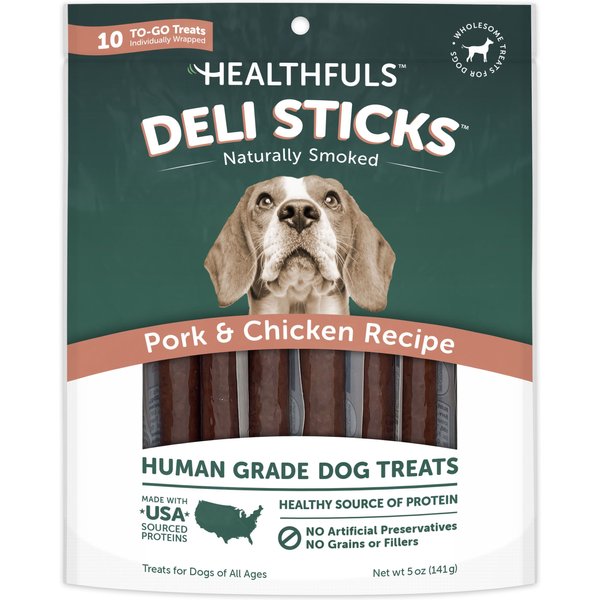 HEALTHFULS Deli Sticks Pork & Chicken Human-Grade Gluten-Free Soft ...