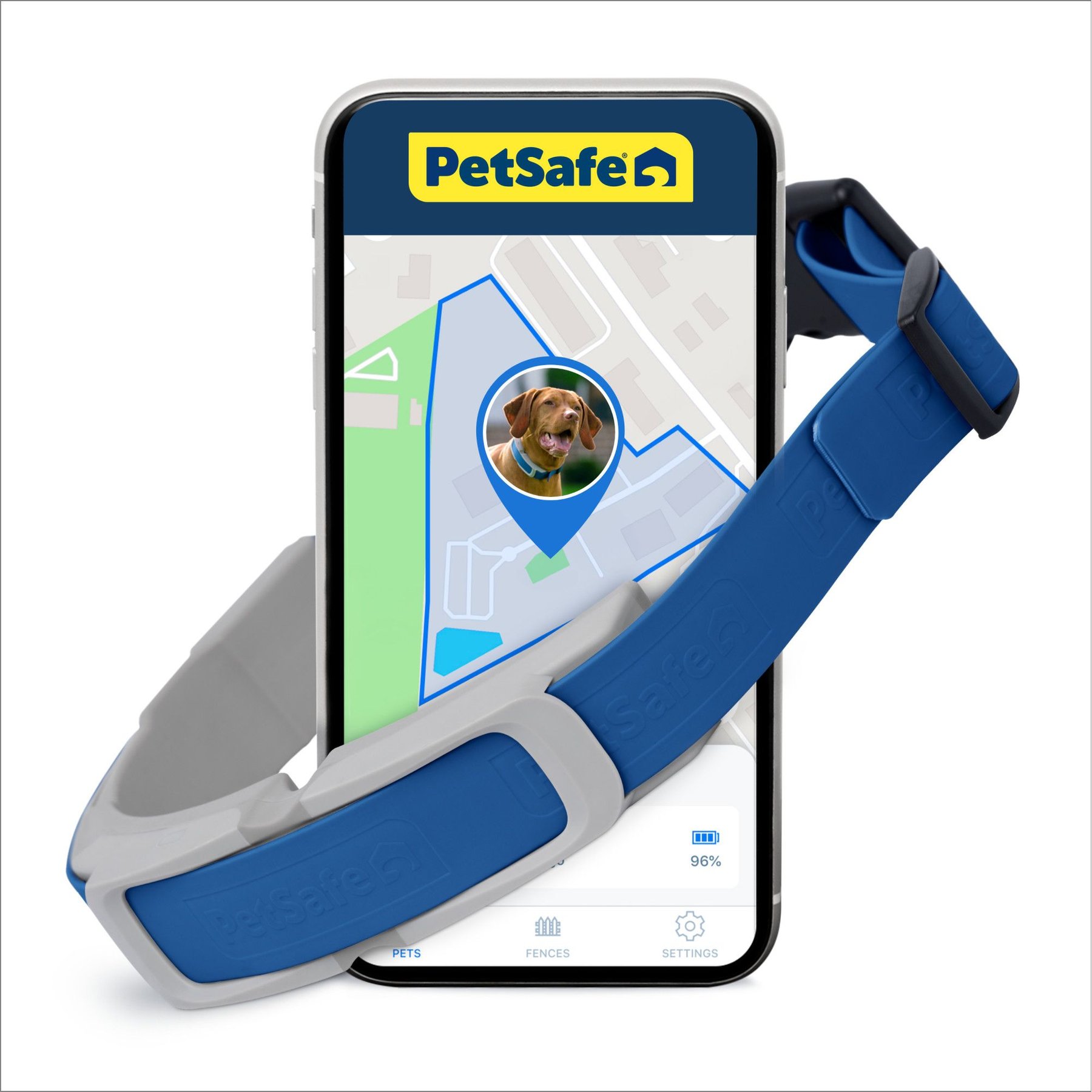 PETSAFE Guardian GPS + Tracking Wireless Fence Dog Collar, Grey/Blue ...