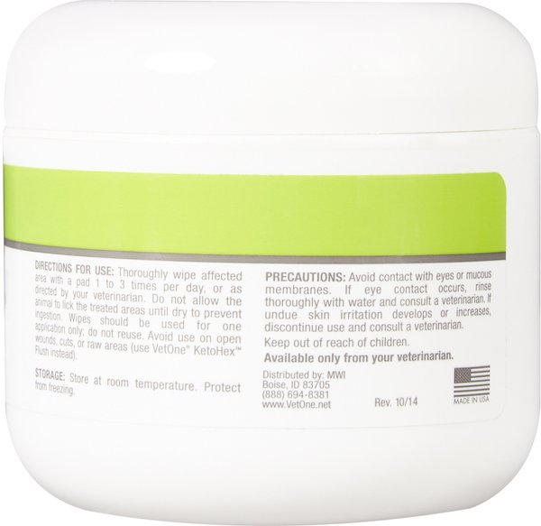 VETONE KetoHex Antiseptic Pet Wipes, 50 count - Chewy.com