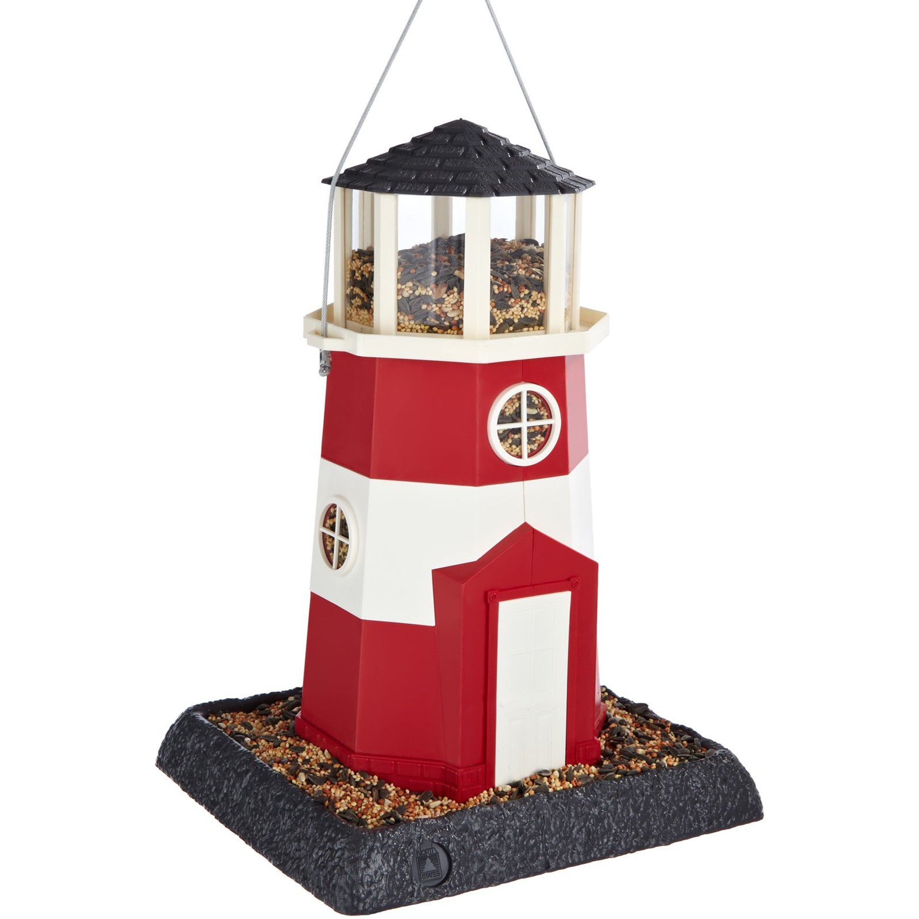 NORTH STATES Village Collection Lighthouse Bird Feeder, Red - Chewy.com