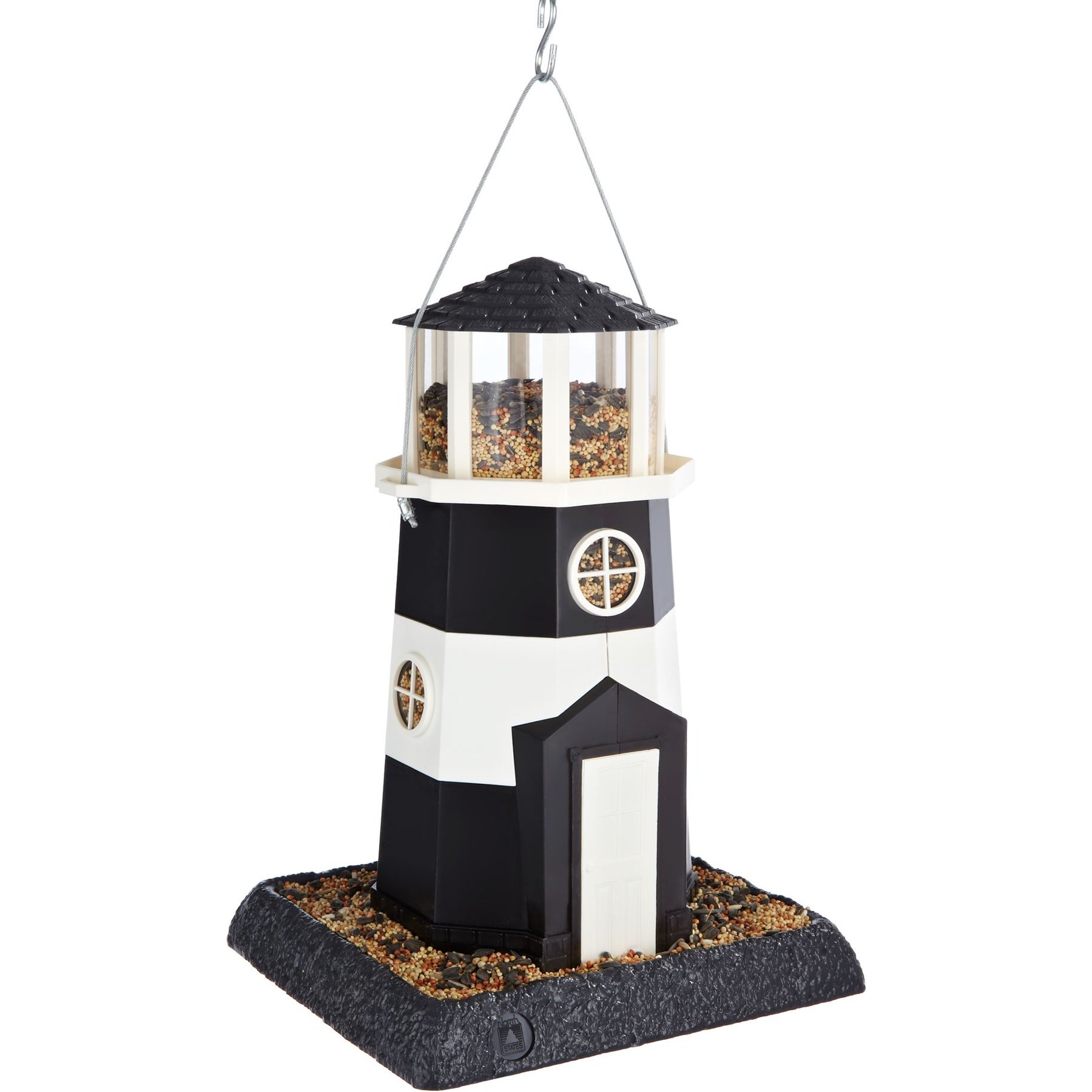 NORTH STATES Village Collection Lighthouse Bird Feeder, Black - Chewy.com