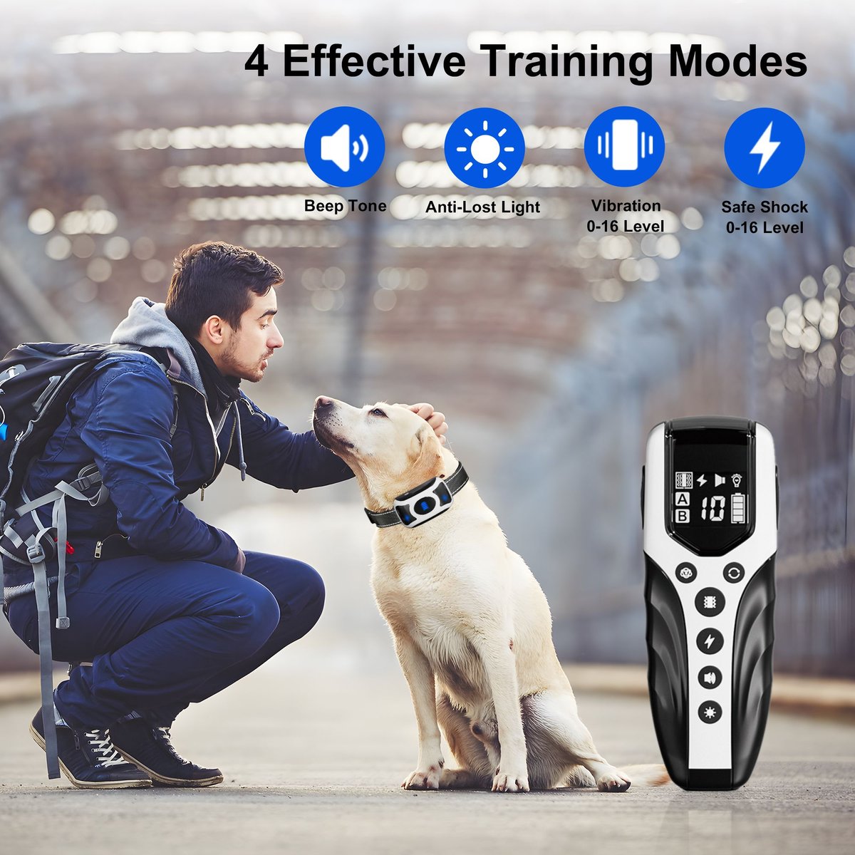 PETDIARY T710 1000-ft Waterproof Remote Bark Control & Training Shock ...