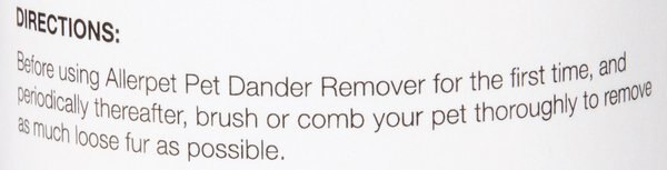 ALLERPET Pet Dander Remover, 12-fl oz bottle - Chewy.com