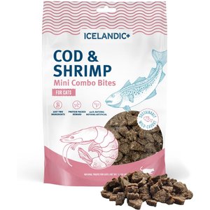 ICELANDIC+ Grain-Free Mini Cod & Shrimp Combo Bites Adult Crunchy Cat ...