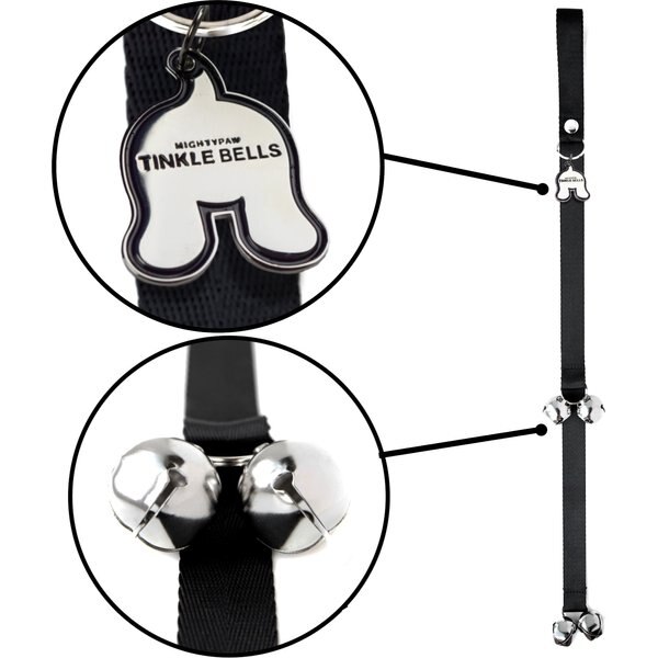 MIGHTY PAW Tinkle Bells with Charm Dog Doorbells, Black - Chewy.com
