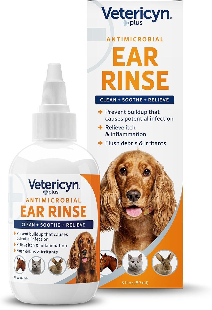VETERICYN Plus Antimicrobial Pet Ear Rinse, 3-fl oz bottle - Chewy.com