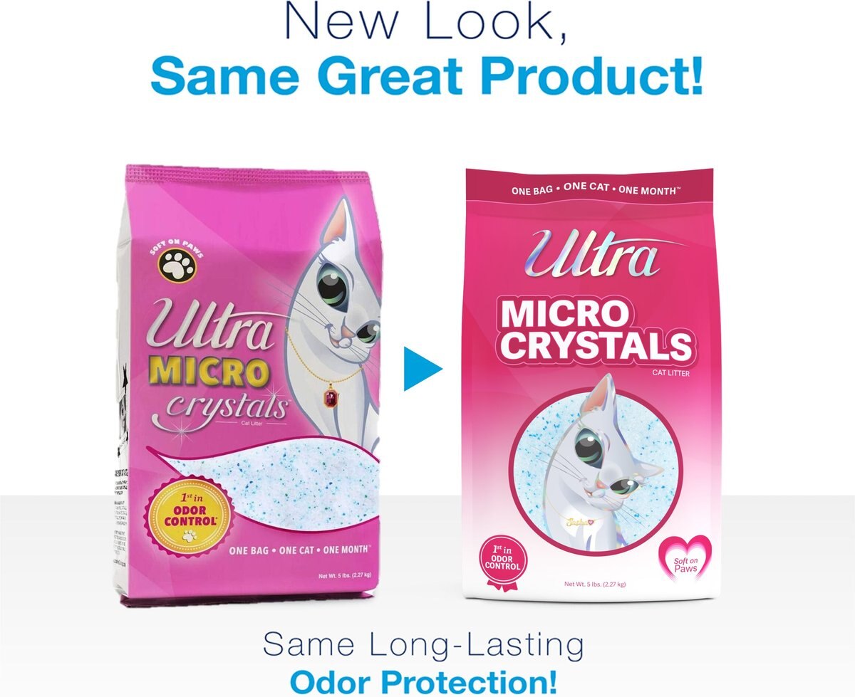 ULTRA Pearls Micro Unscented Non-Clumping Crystal Cat Litter, 5-lb bag ...