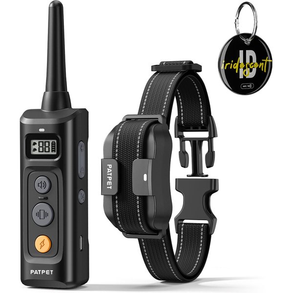 PATPET P628 2000-ft Waterproof Anti Bark Control with Remote Vibration & Beep Electric Dog ...