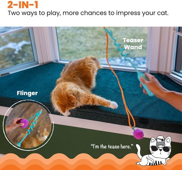 CATSTAGES Cat-apult Durable & Interactive Teasers-Wands Cat Toy with Catnip - Chewy.com