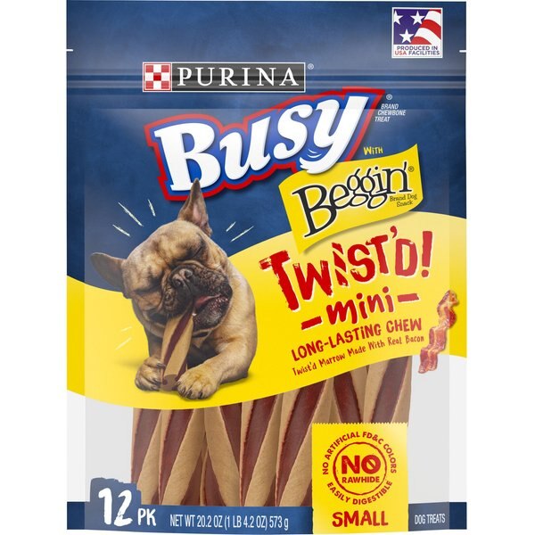 BUSY BONE with Beggin' Twist'd! Long-Lasting Small/Medium Dog Treats ...