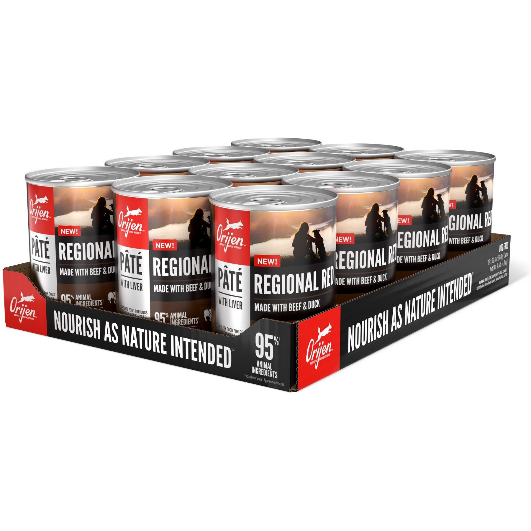 ORIJEN Adult High-Protein Regional Red Pate with Liver Wet Dog Food, 12 ...