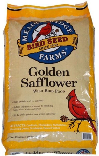 MEADOW RIDGE FARMS Golden Safflower Seeds Wild Bird Food, 20-lb bag ...