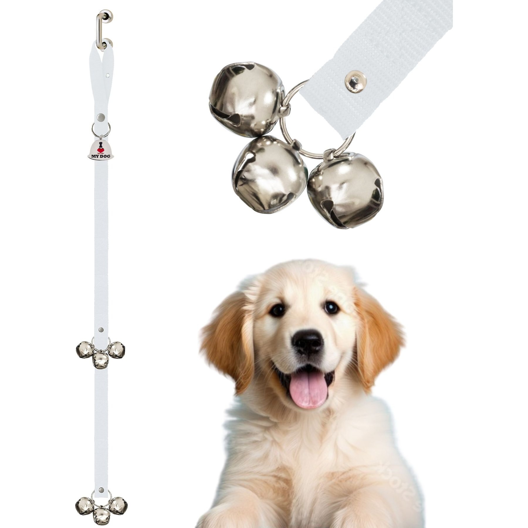 CALDWELL'S Potty Bells Original Dog Doorbell, White - Chewy.com