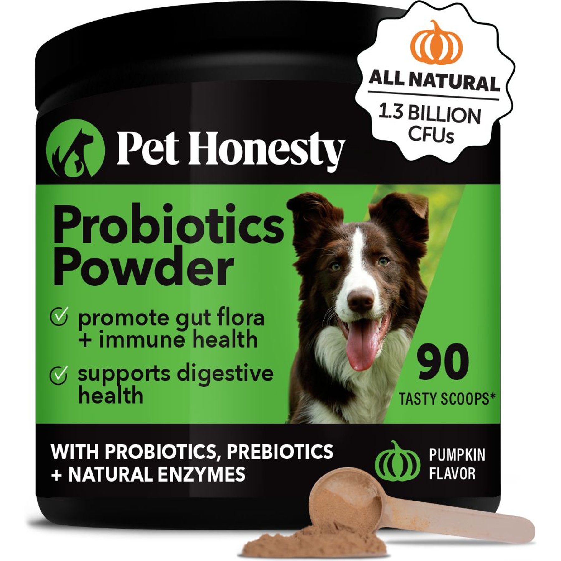 PETHONESTY Probiotics GI Pumpkin Flavored Digestive Powder for Dogs, 90 ...