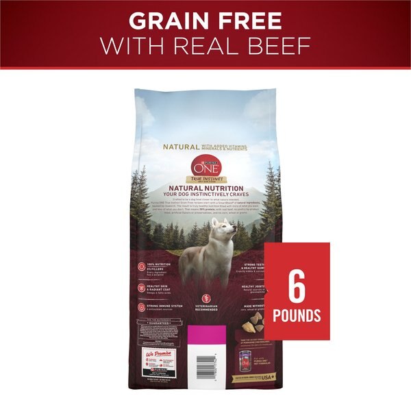 PURINA ONE Natural True Instinct Grain-Free with Real Beef Dry Dog Food ...