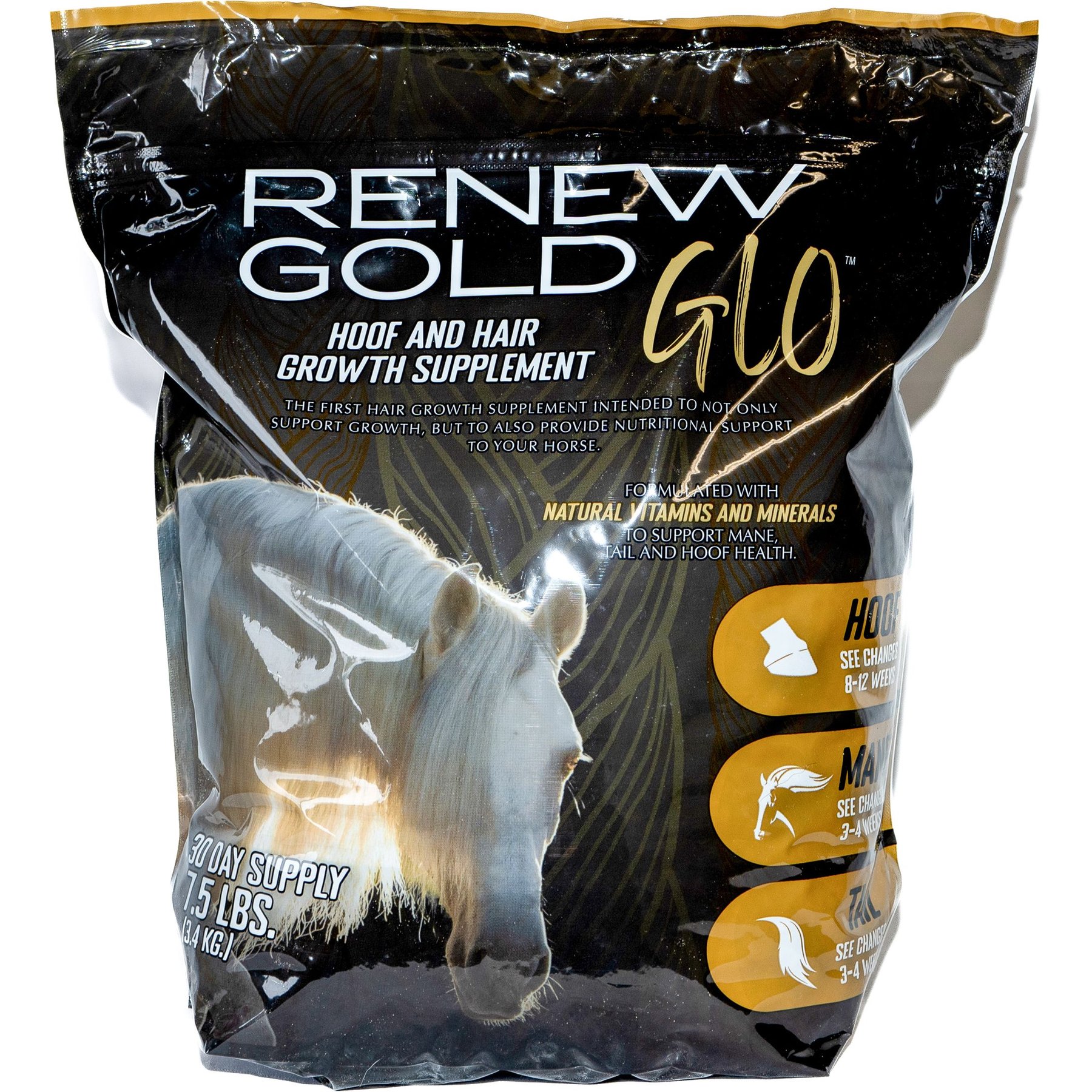 RENEW GOLD Glo Hoof & Hair Growth Horse Supplement, 7.5-lb bag - Chewy.com