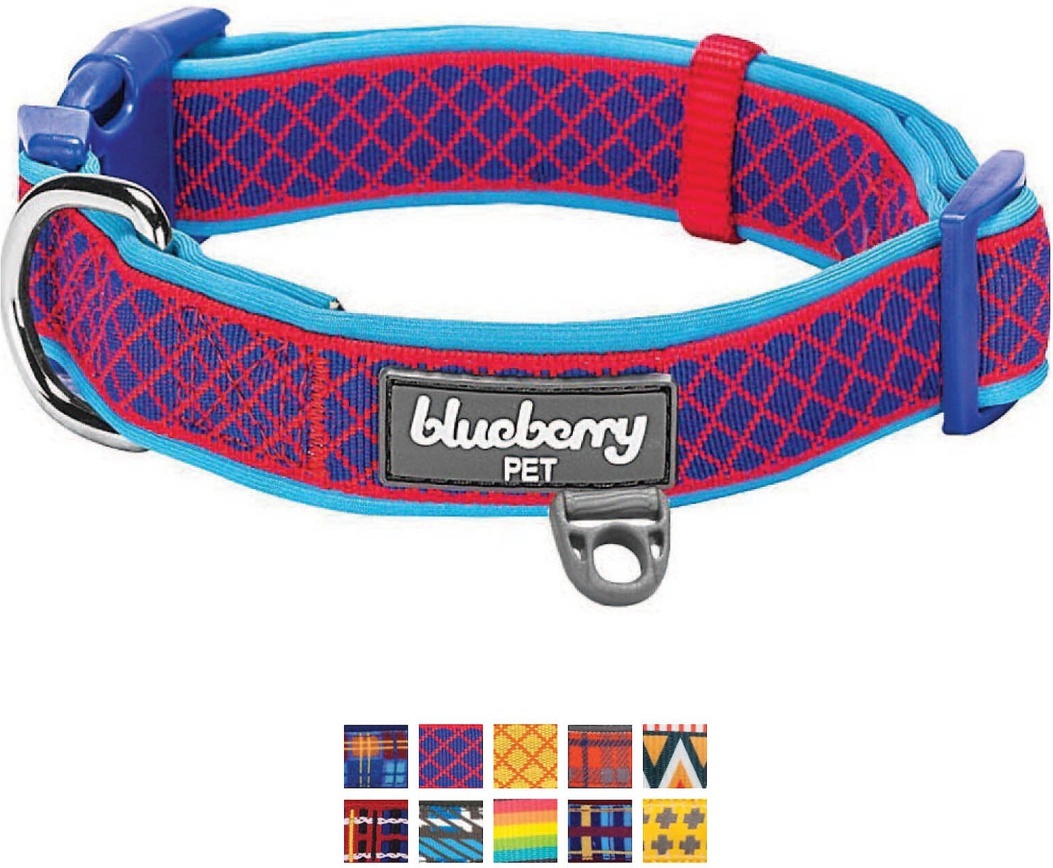 BLUEBERRY PET Patterned Dog Collar, Diamond Red, Small - Chewy.com
