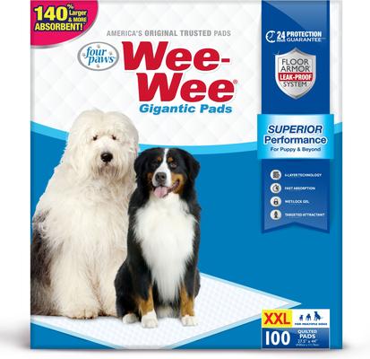 Discontinued - WEE-WEE Dog Pee Pads, 27.5 x 44-in, 100 count - Chewy.com