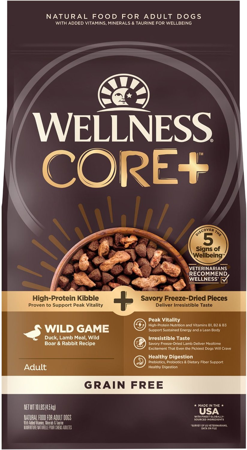 WELLNESS CORE RawRev Grain-Free Wild Game Recipe with Freeze Dried Lamb ...