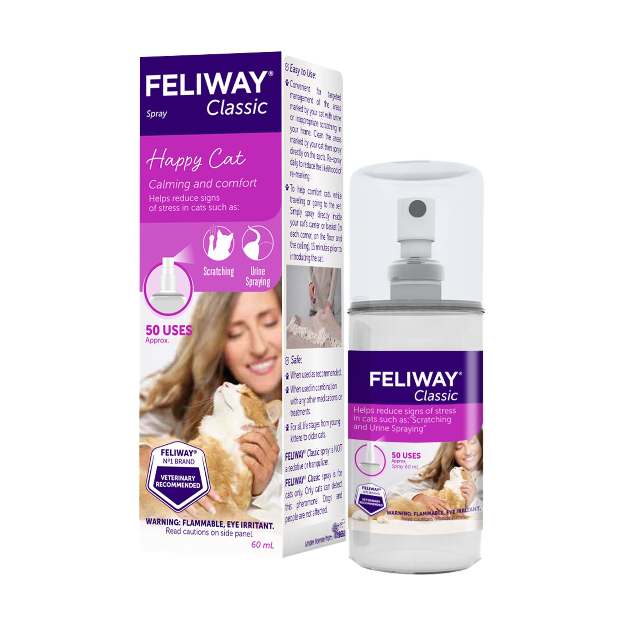 Questions and Answers about FELIWAY Classic Calming Spray for Cats