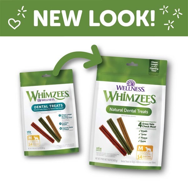 WHIMZEES by Wellness Stix Dental Chews Natural Grain-Free Dental Dog ...