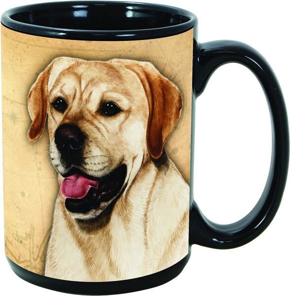 PET GIFTS USA My Faithful Friend Dog Breed Coffee Mug, Yellow Lab, 15 ...