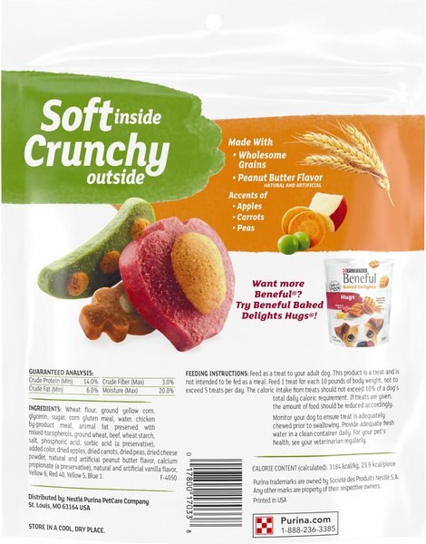 PURINA BENEFUL Baked Delights Snackers with Apples, Carrots, Peas ...