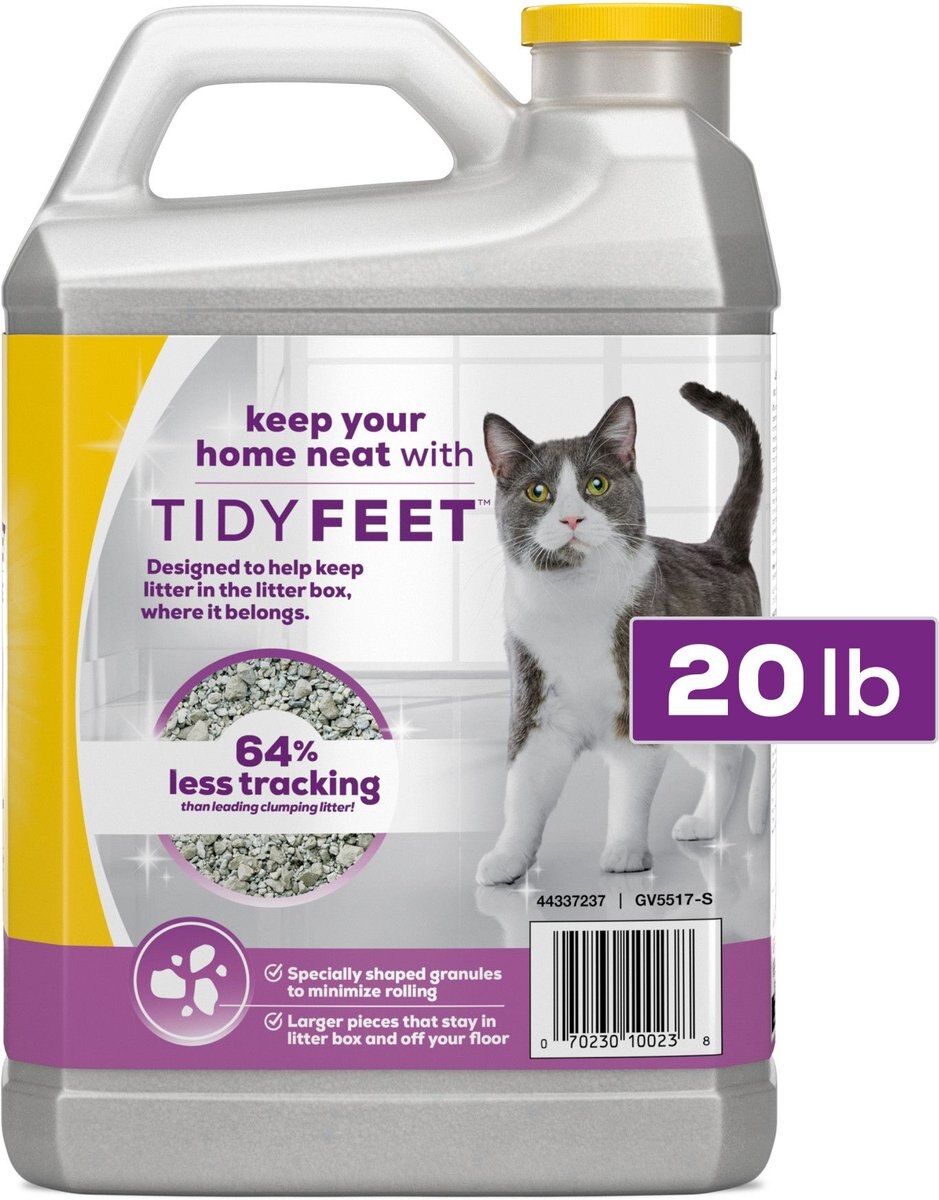 TIDY CATS Tidy Feet Low Tracking Unscented Clumping Clay Cat Litter, 20 ...