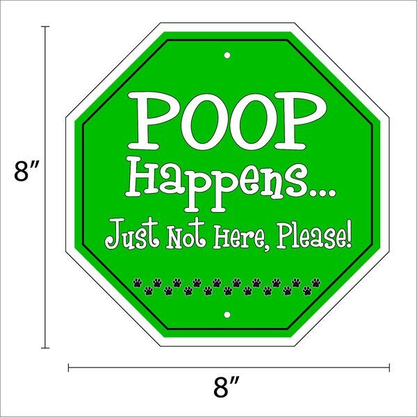 IMAGINE THIS COMPANY "Poop Happens" Garden Sign - Chewy.com