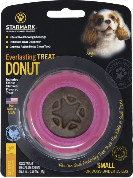 STARMARK Everlasting Donut Tough Treat Dispenser Dog Toy, Small - Chewy.com