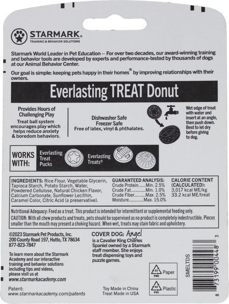 Discontinued - STARMARK Everlasting Donut Tough Treat Dispenser Dog Toy ...