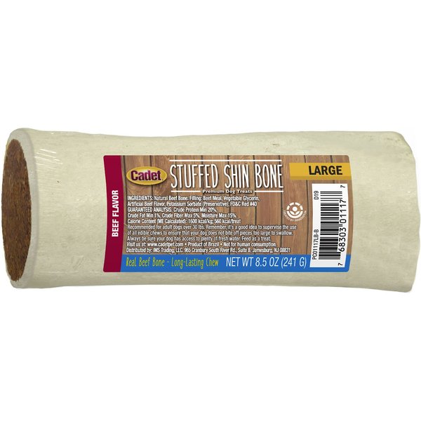 BARKWORTHIES Large Stuffed Beef Shin Bone Dog Treat - Chewy.com