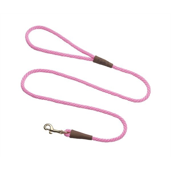 MENDOTA PRODUCTS Small Snap Solid Rope Dog Leash, Hot Pink, 4-ft long ...